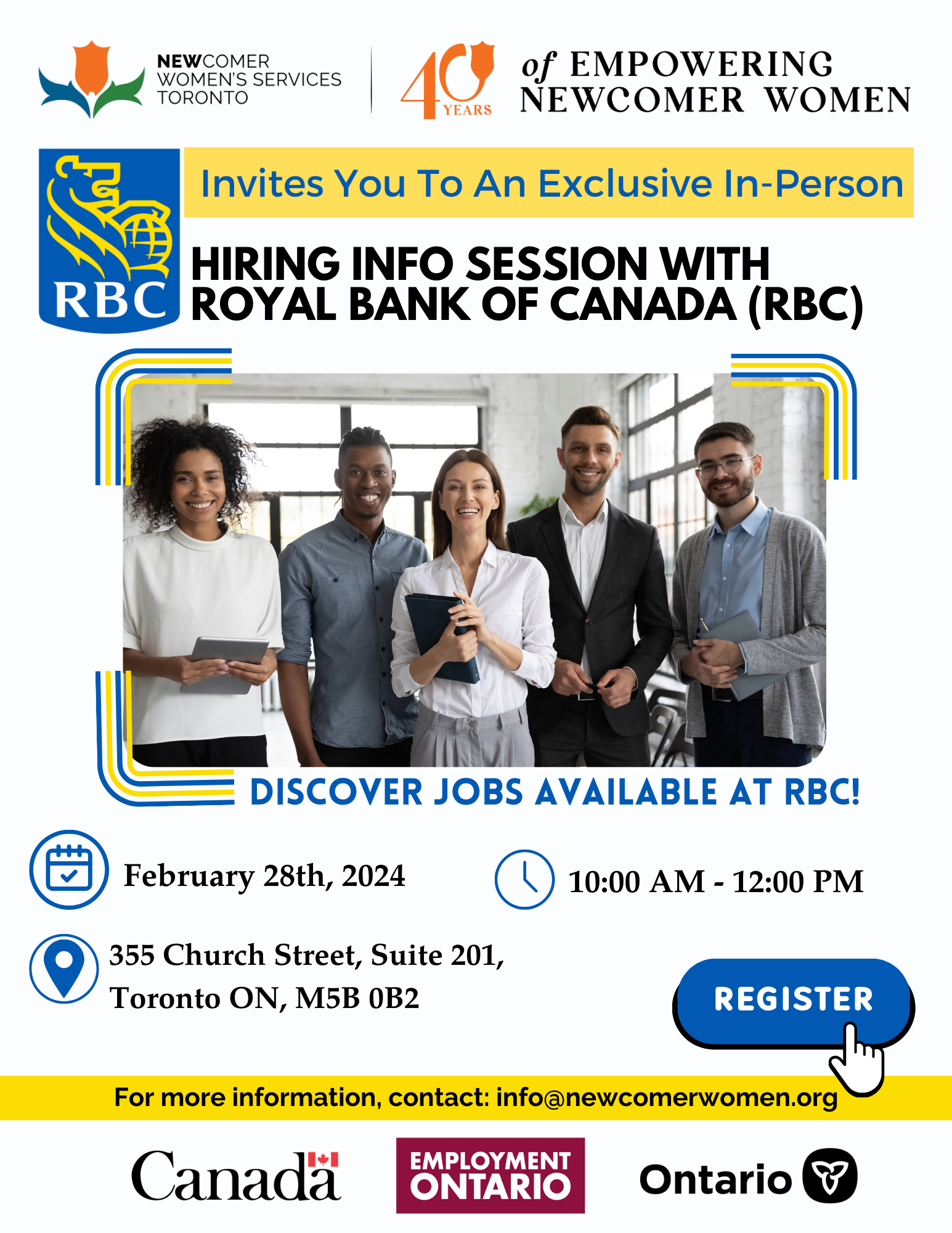 Hiring Information session with Royal bank of Canada (RBC) — Newcomer ...