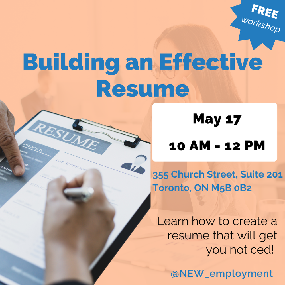 Building an Effective Resume — Newcomer Women's Services