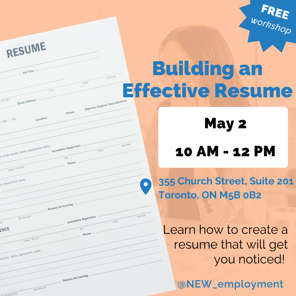 Building an Effective Resume — Newcomer Women's Services