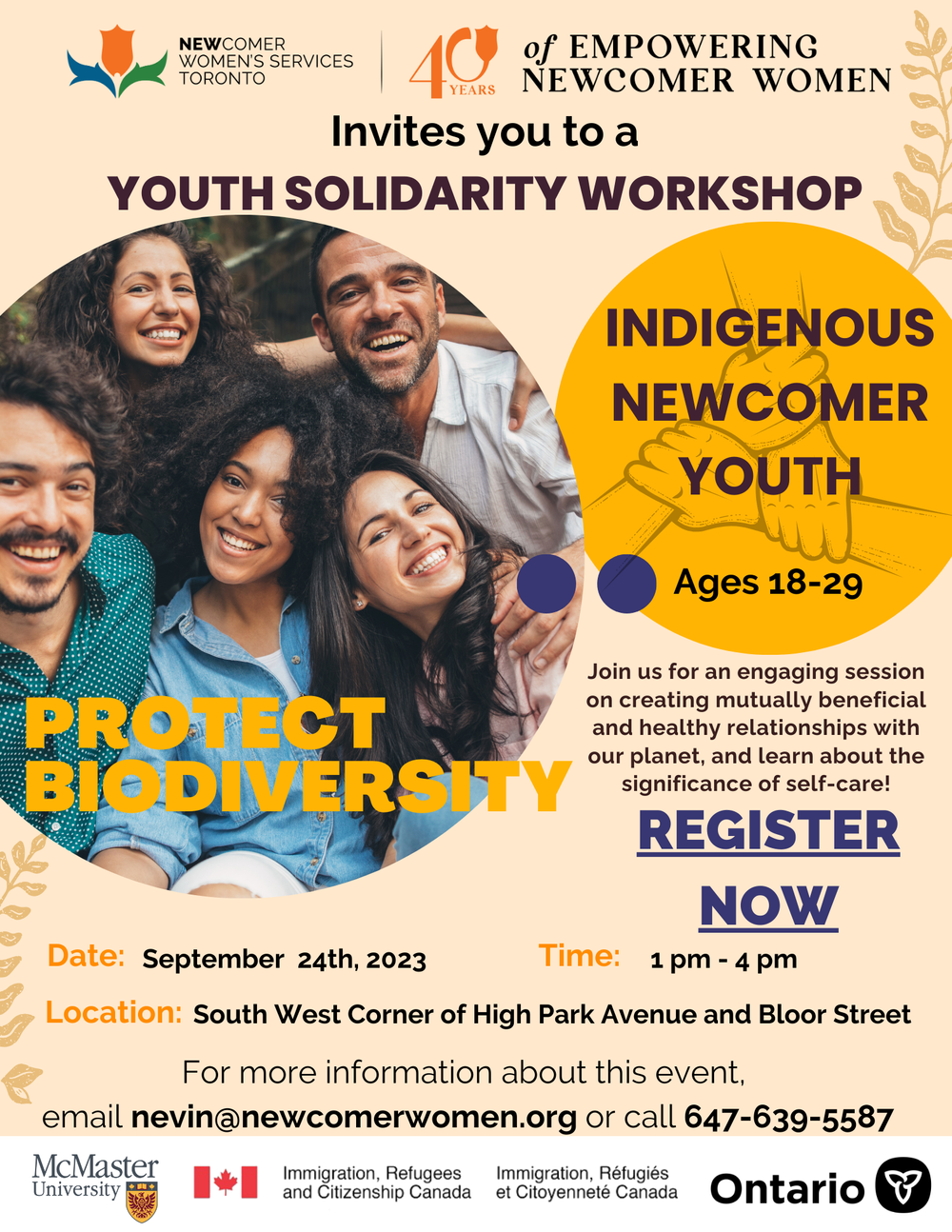 Indigenous Newcomer Youth Solidarity Workshop — Newcomer Women's Services