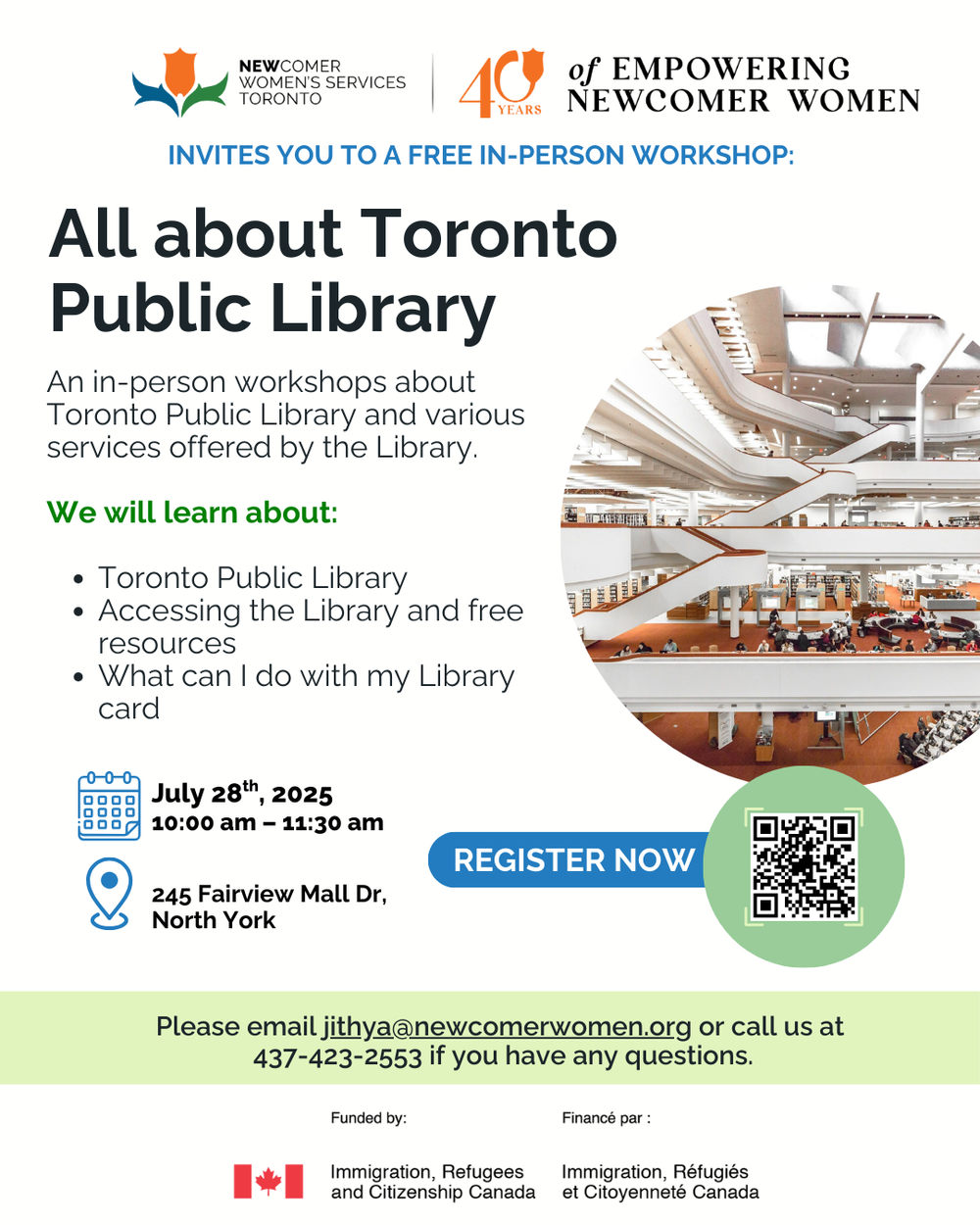 All about Toronto Public Library - In Person @ Fairview — Newcomer ...