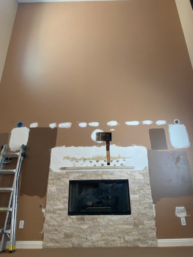 Tall Wall Decorating Solution | the 20 foot accent wall for Hala — The ...