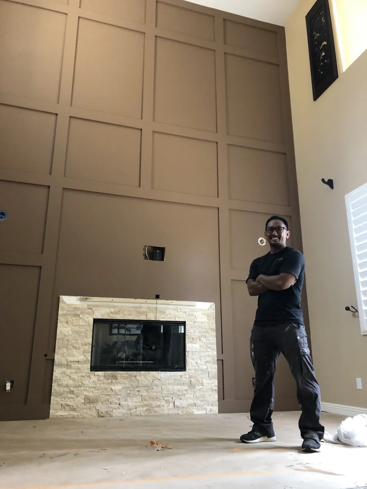 Tall Wall Decorating Solution | the 20 foot accent wall for Hala — The ...