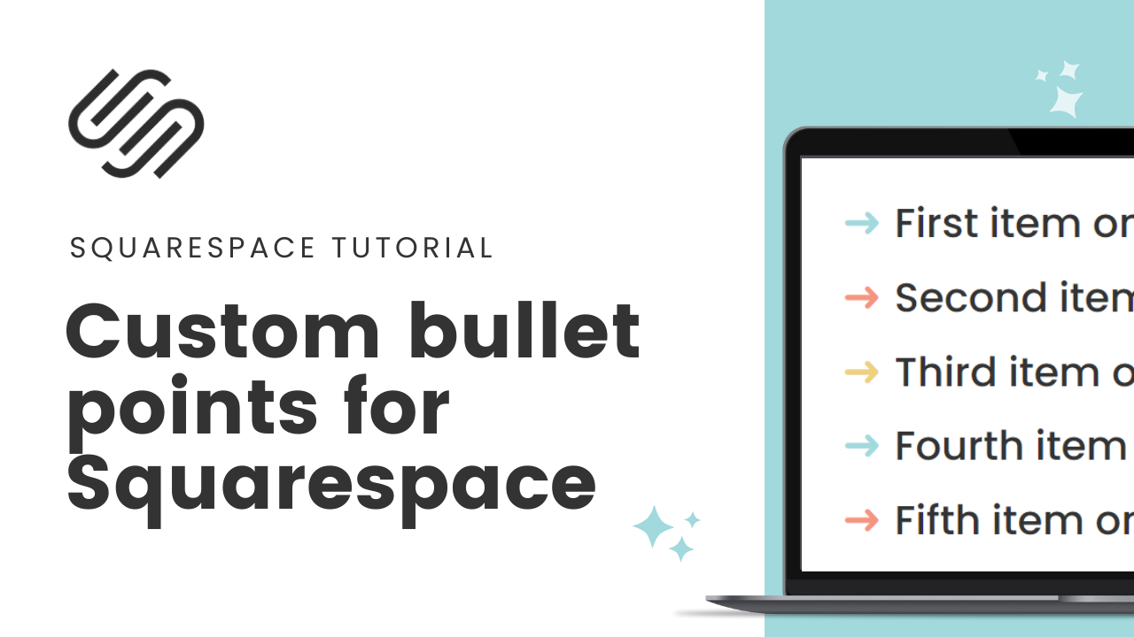 How To Change Individual Bullet Points In Squarespace Custom Bullet