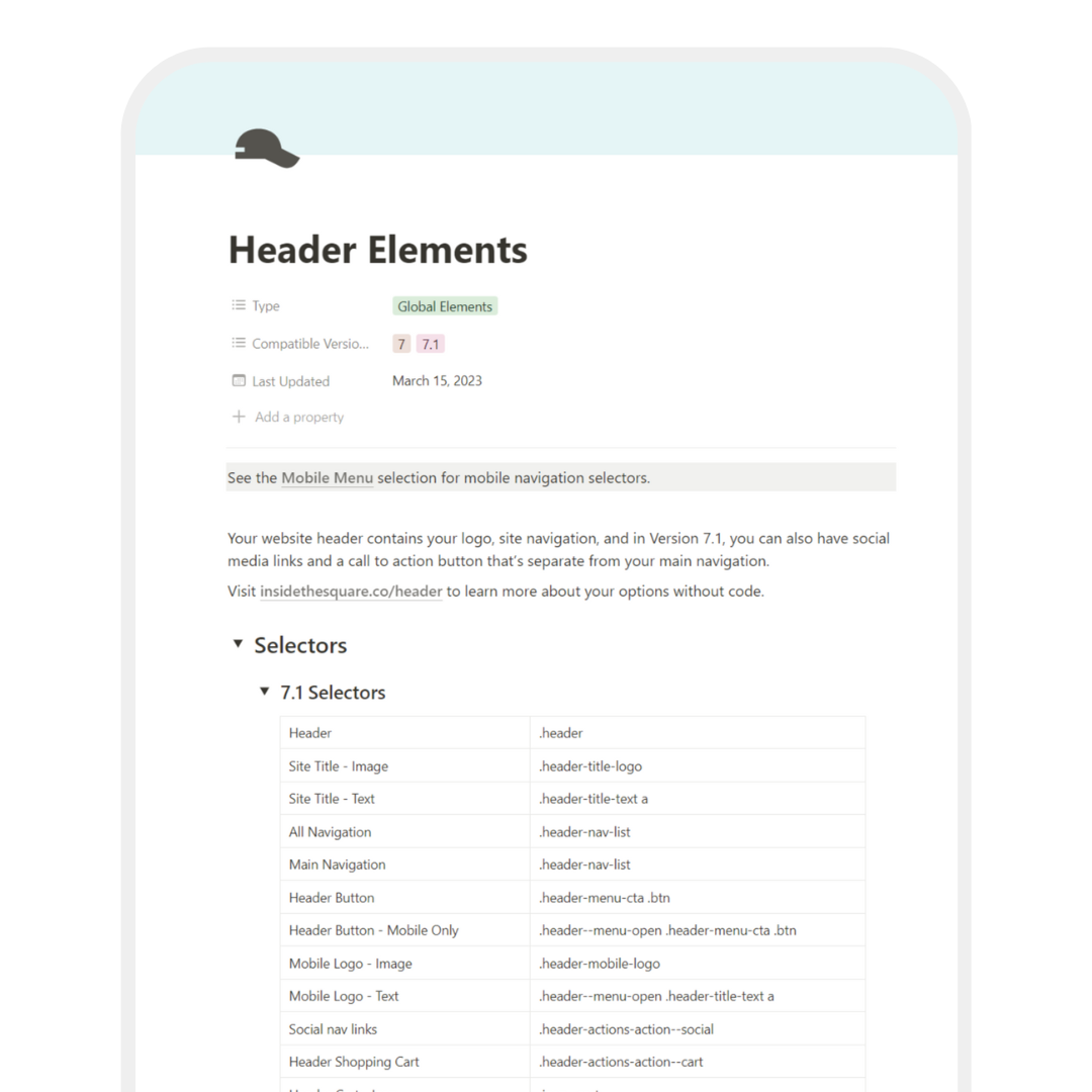 Squarespace Css Cheat Sheet Digital Update —