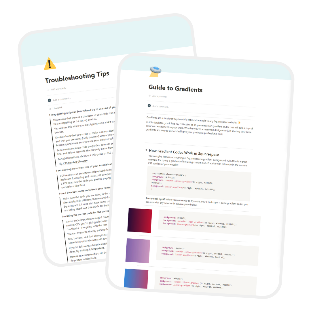 Squarespace CSS Cheat Sheet - Digital Update — InsideTheSquare.co