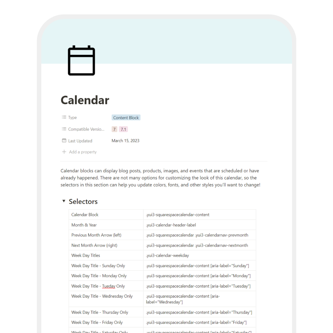 The ULTIMATE Squarespace CSS Cheat Sheet - August 2023 Edition ...