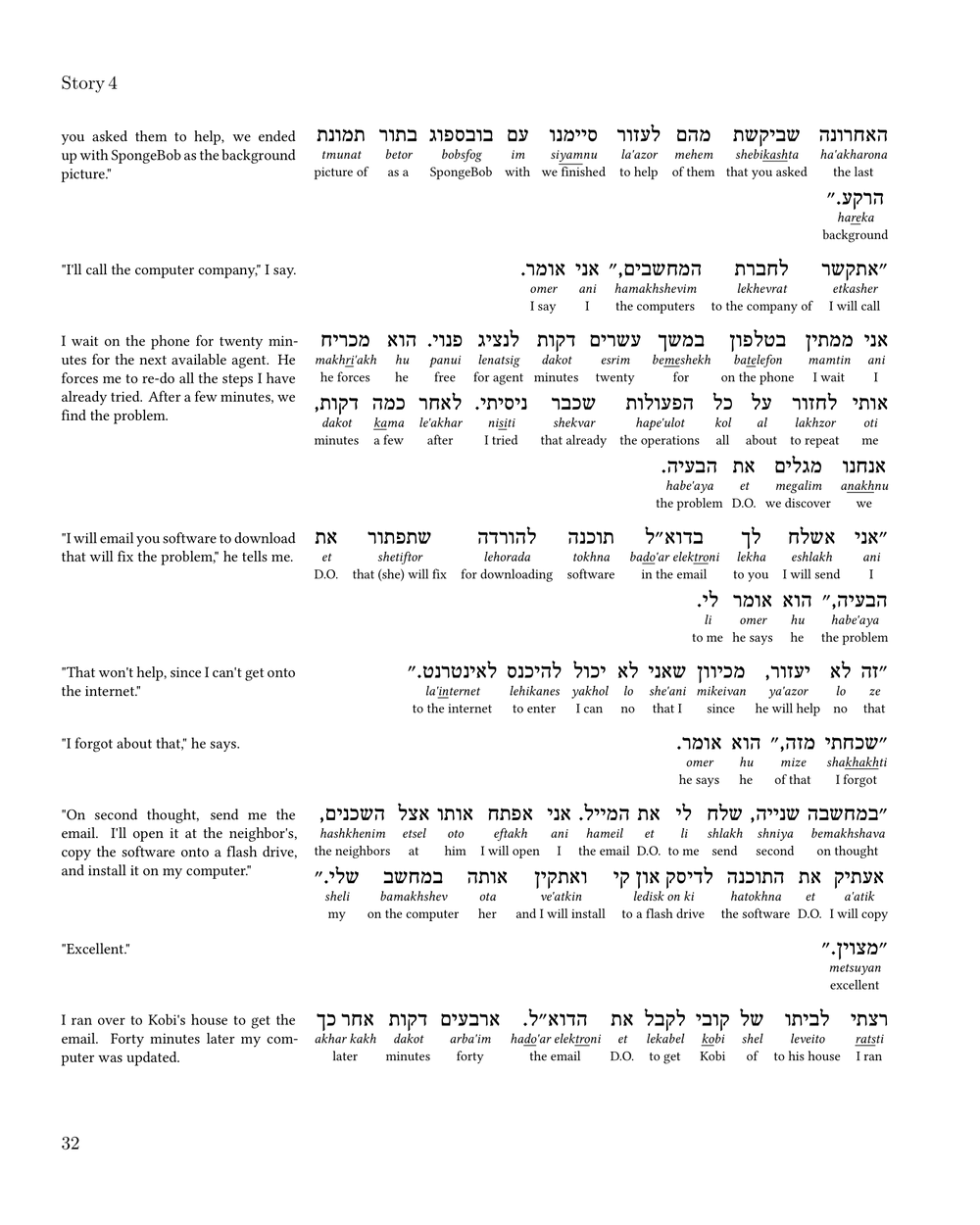 Hebrew Short Stories sample — L2 Press