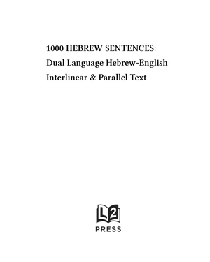 1000 Hebrew Sentences sample — L2 Press
