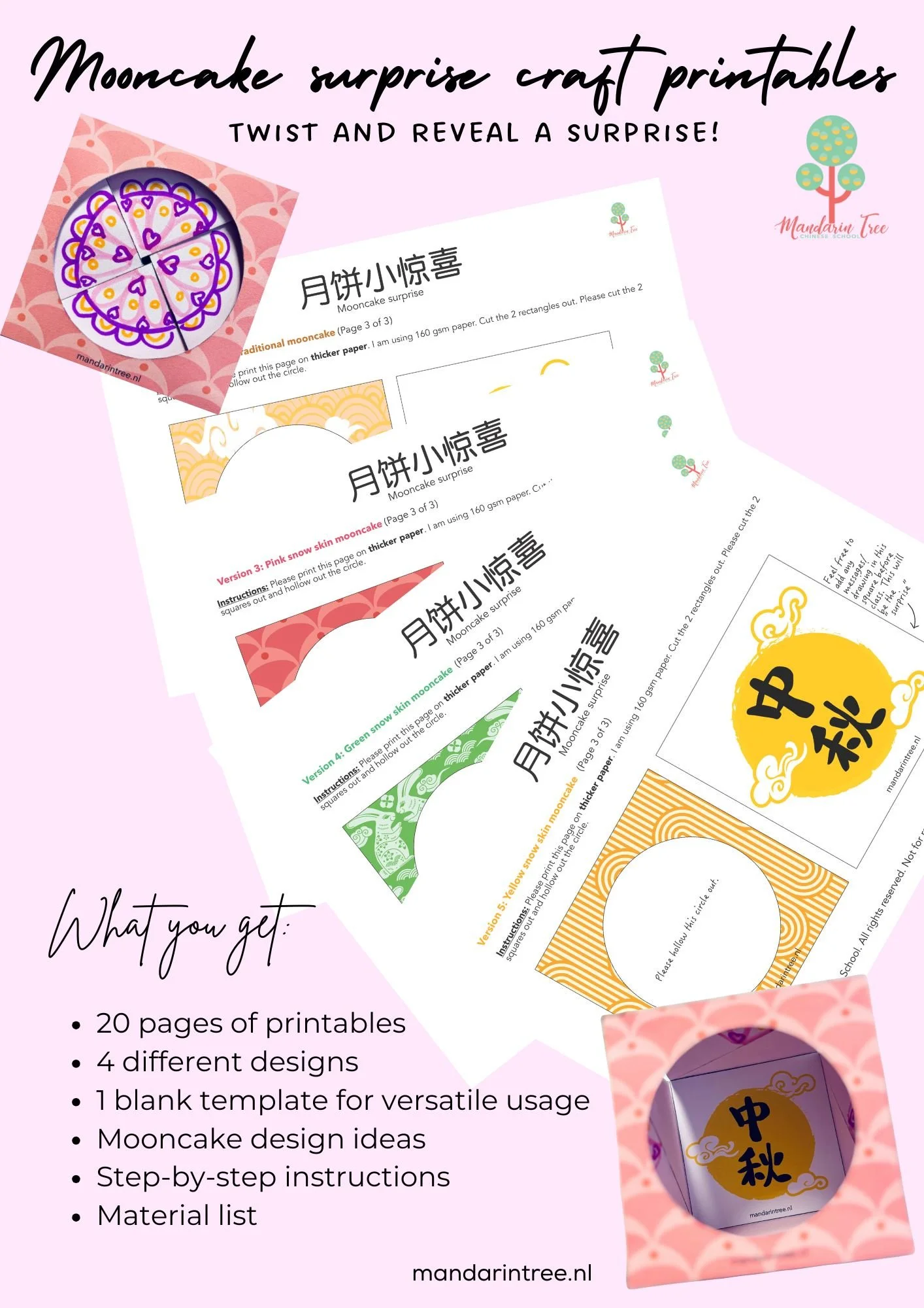 Mid Autumn Mooncake Surprise Craft Mandarin Tree Chinese School