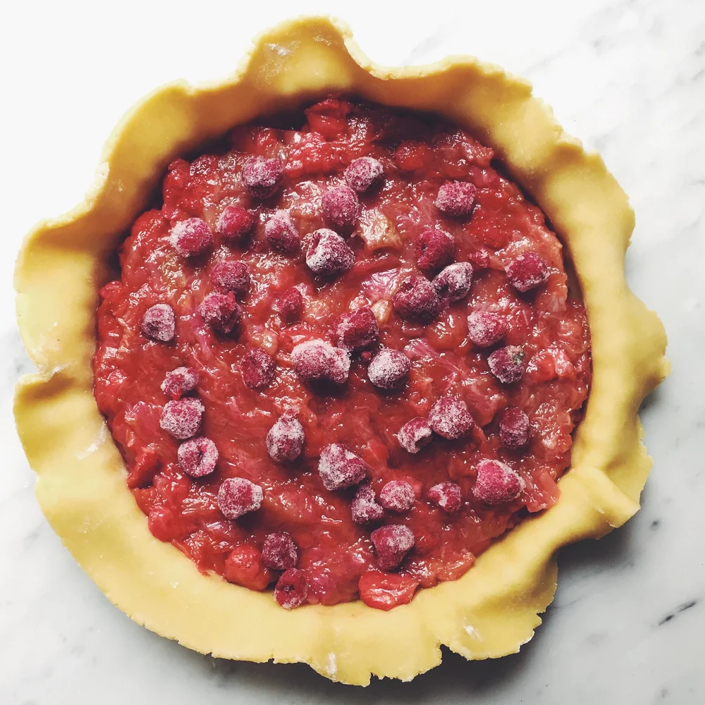 Raspberry-Strawberry-Rhubarb Crostata — Domenica Cooks
