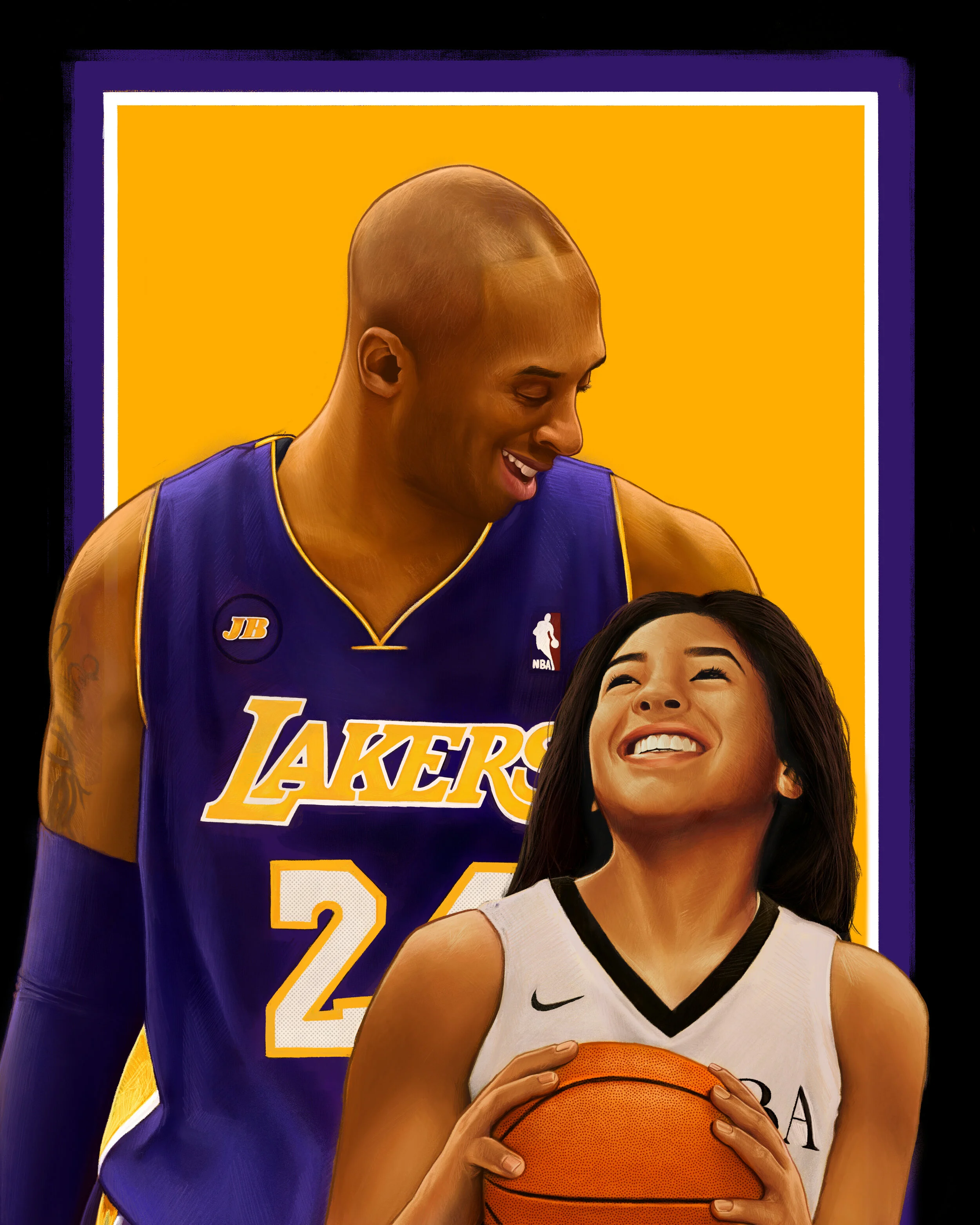 Kobe And Gigi Albert Collado Art