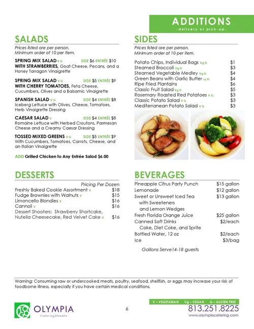 Pickup + Delivery — Olympia Catering