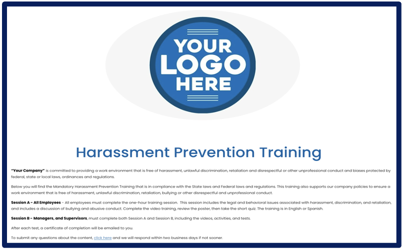 California Harassment Training Requirements, Training Video ...