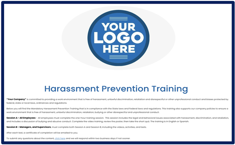 California Harassment Training Requirements, Training Video ...