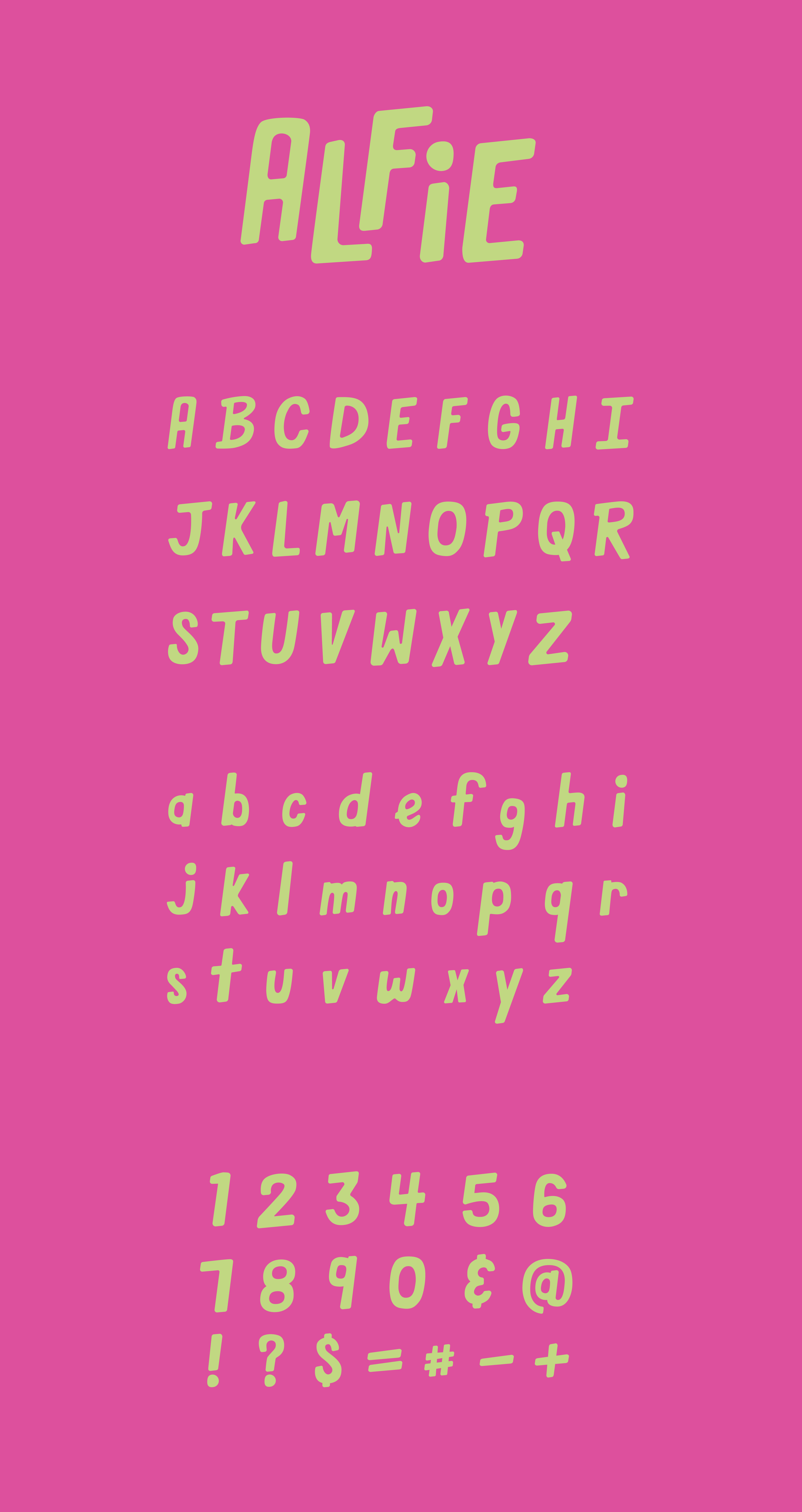 Alfie's Font Hand lettering — Nicole VanDyke