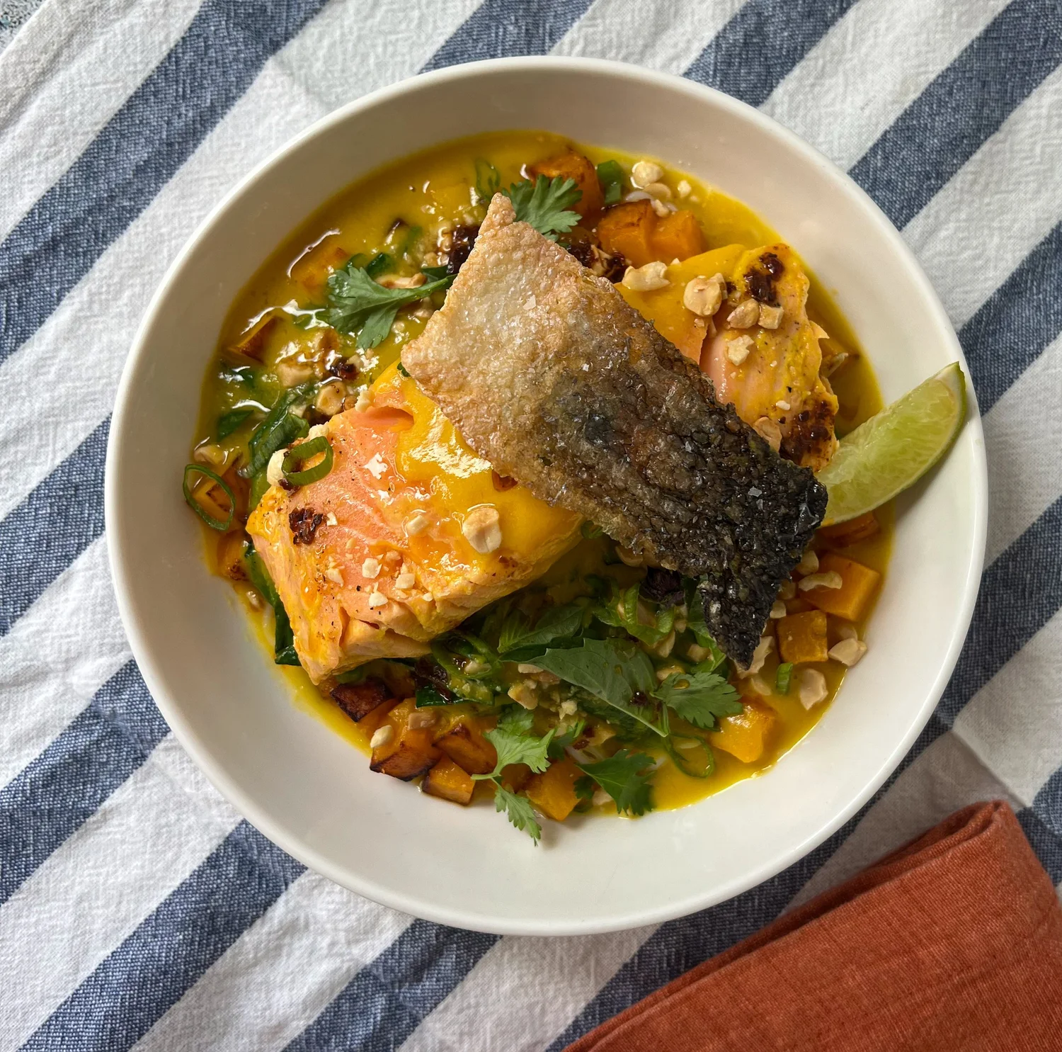 Poached Salmon with Butternut Broth — Kvaroy Arctic