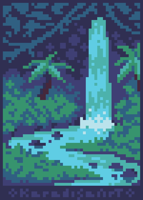 Waterfall Pixel Art