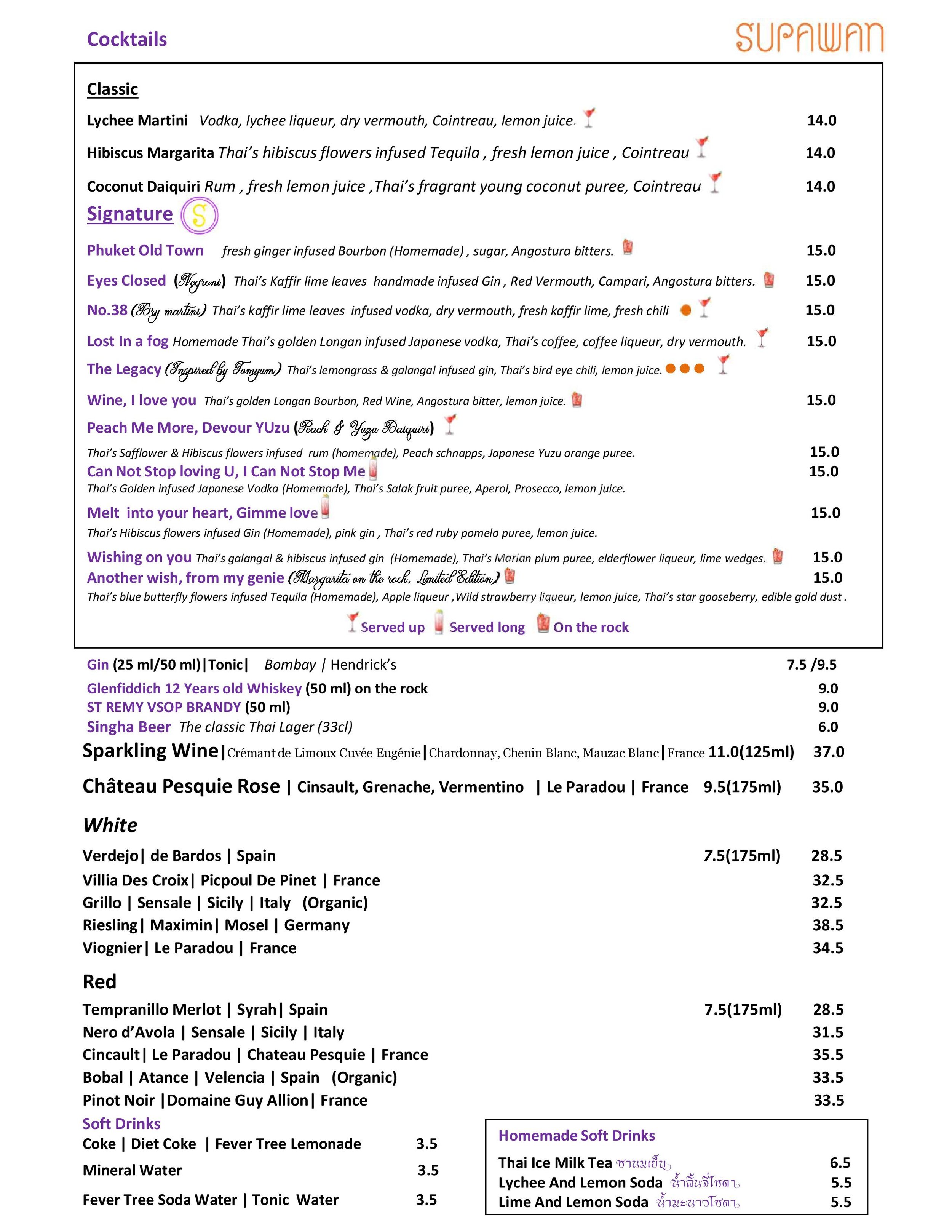Menu 1 — Supawan Thai