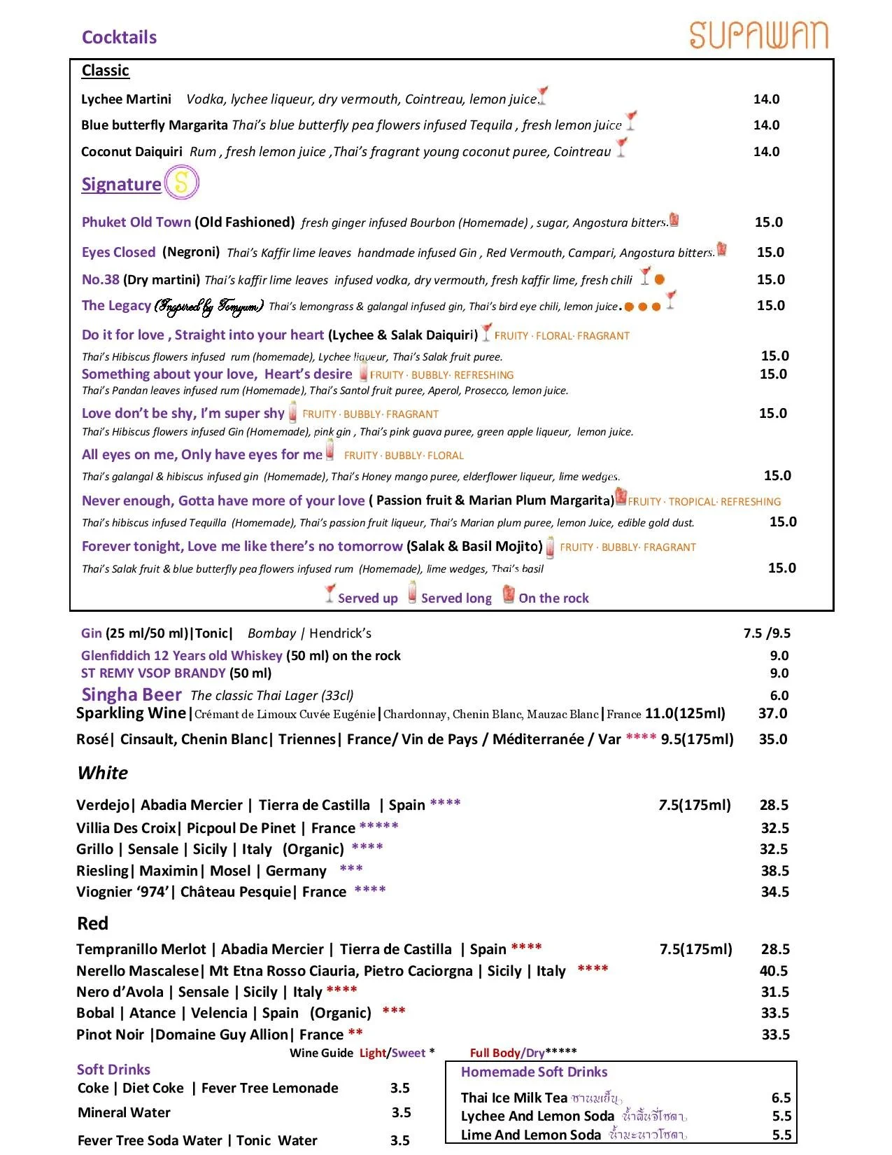 Menu 1 — Supawan Thai