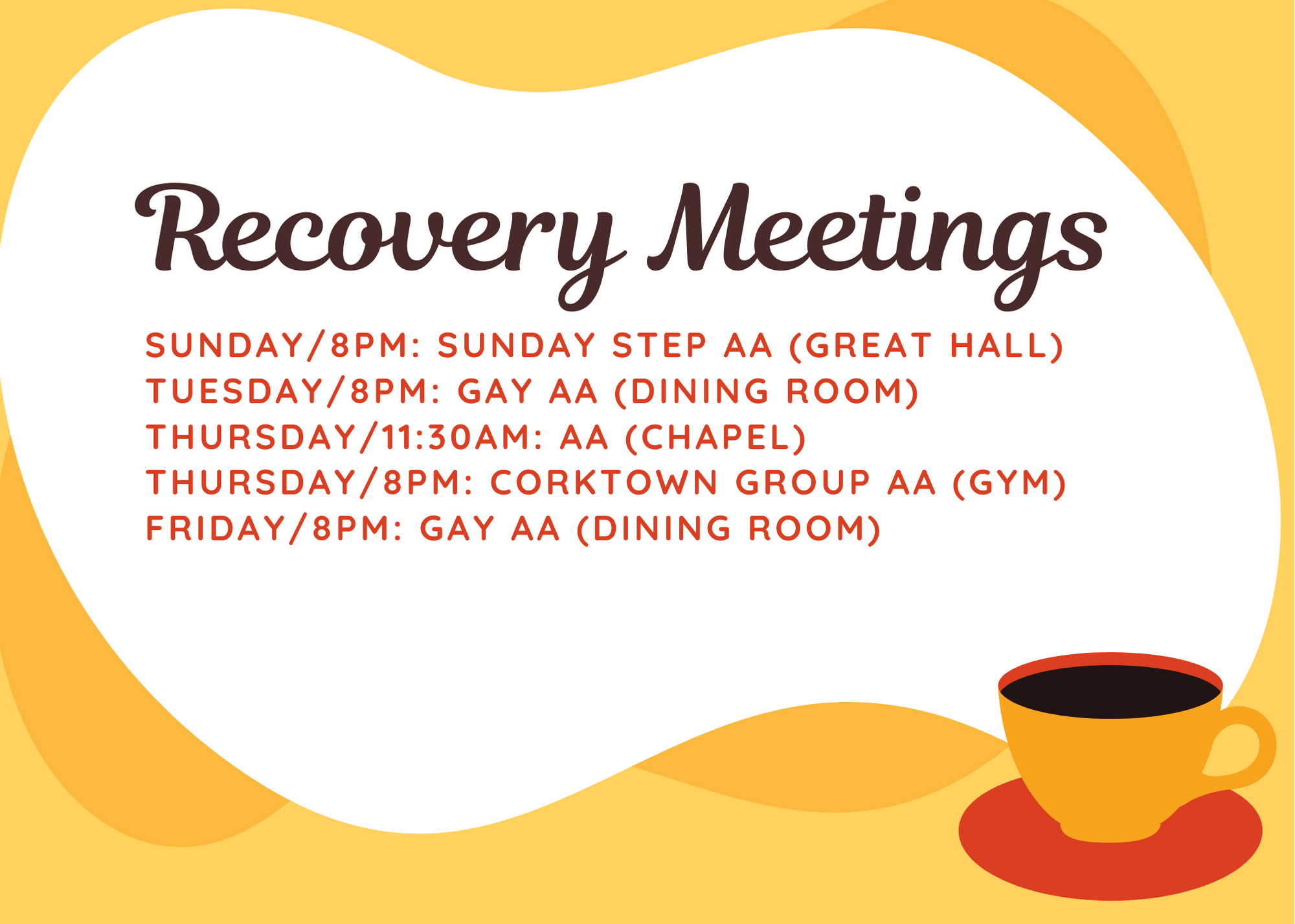 Recovery Meetings — FSPC