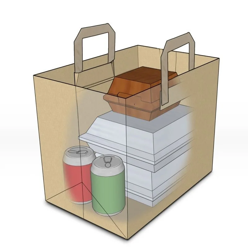 Flat Handle Wide White Carrier Bags - Eco-Friendly Option — Alliance ...
