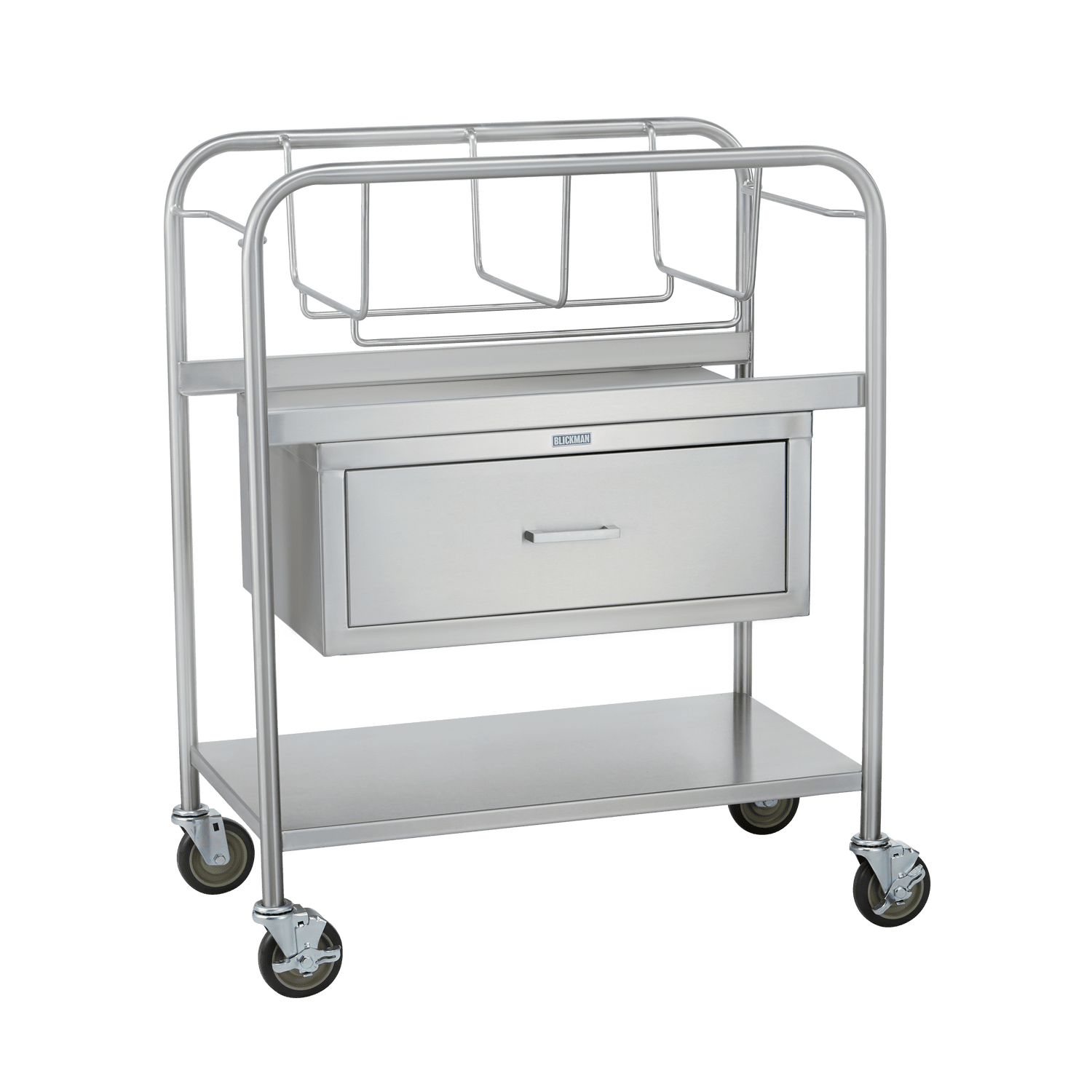 8048SS Stainless Steel Medical Bassinet with Closed Cabinet — Blickman