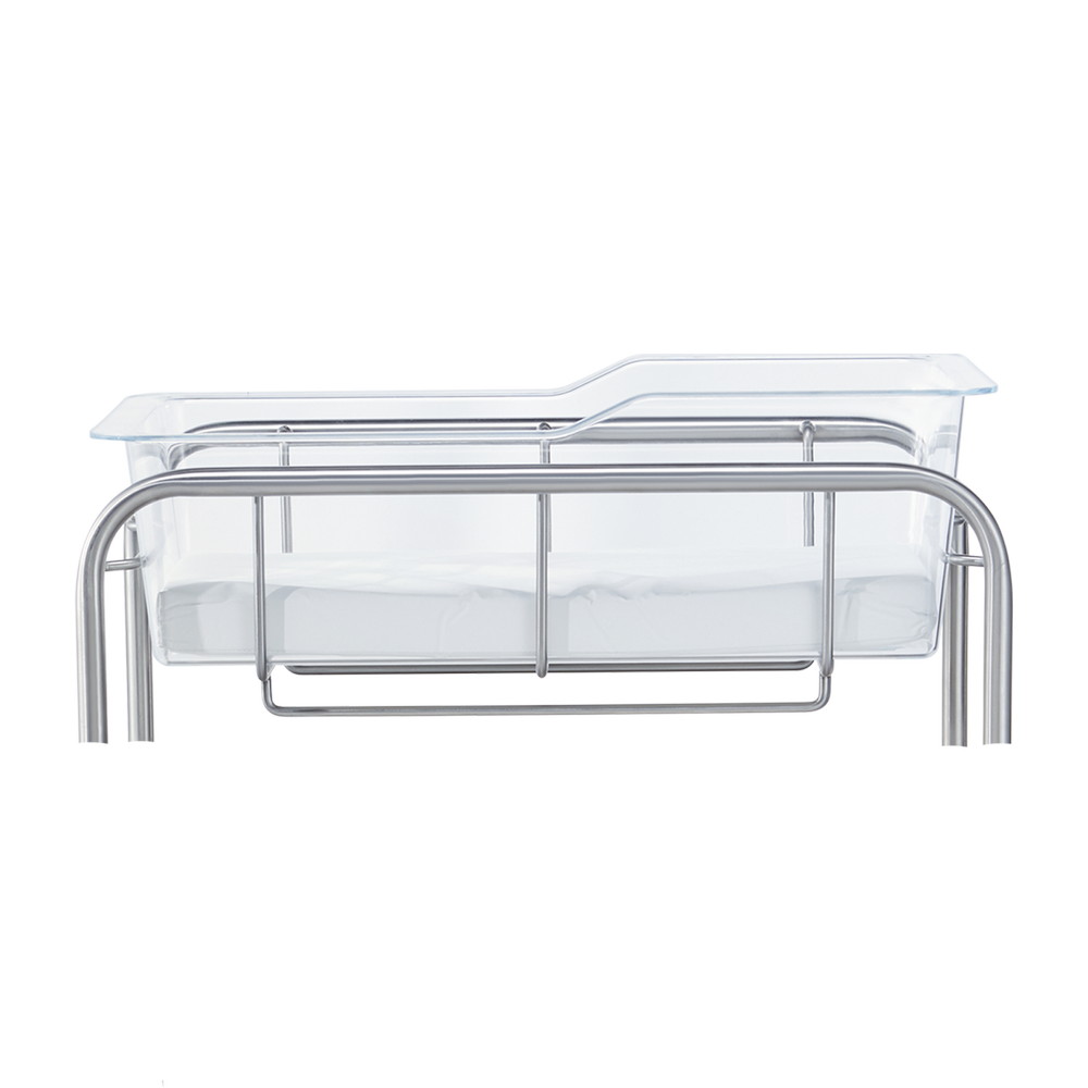 8048SS Stainless Steel Medical Bassinet with Closed Cabinet — Blickman