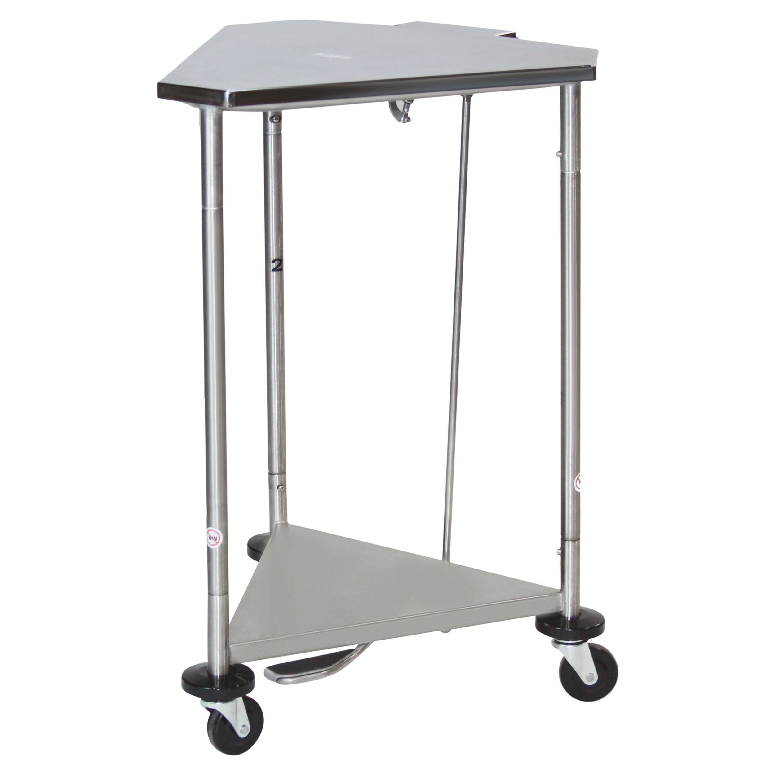 2301SS Space Saver Stainless Steel Medical Hamper — Blickman