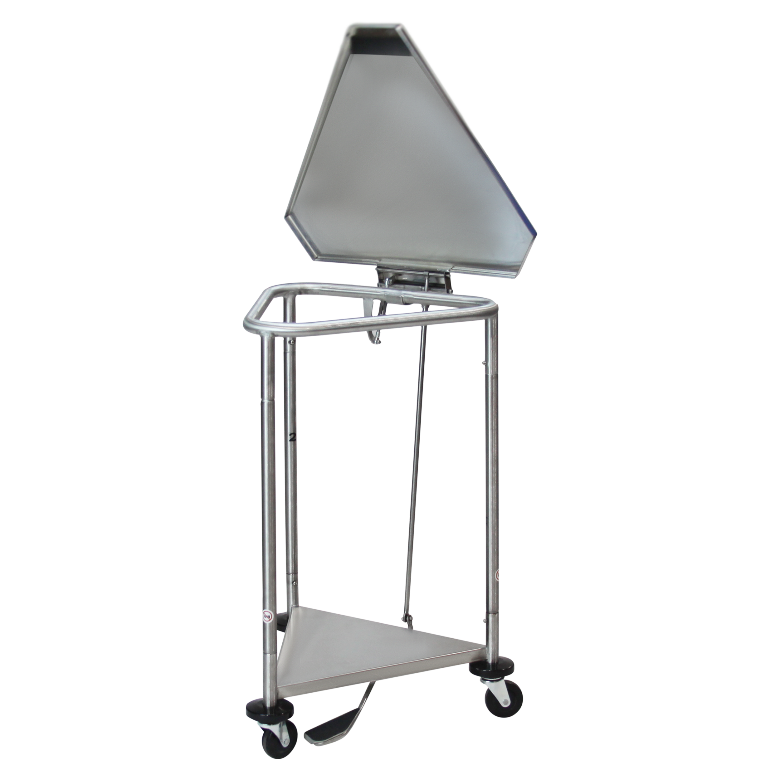 2301SS Space Saver Stainless Steel Medical Hamper — Blickman