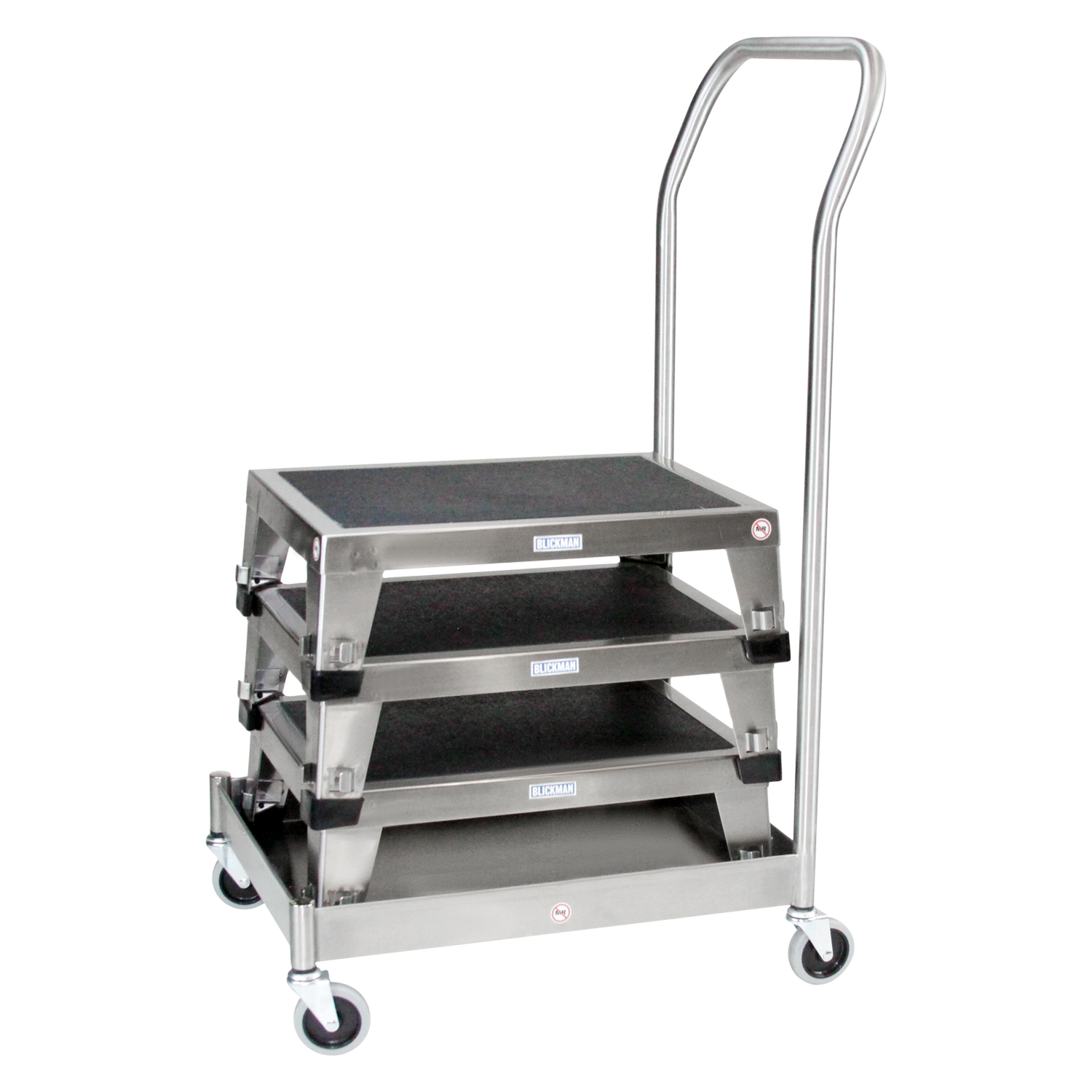 1250 Chrome Foot Stool (Non-Skid 9" High Step) with Optional Ergonomic ...