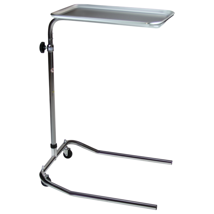 1501 - Center Post/5 Leg Base Chrome Mayo Stand w/ Standard Tray ...