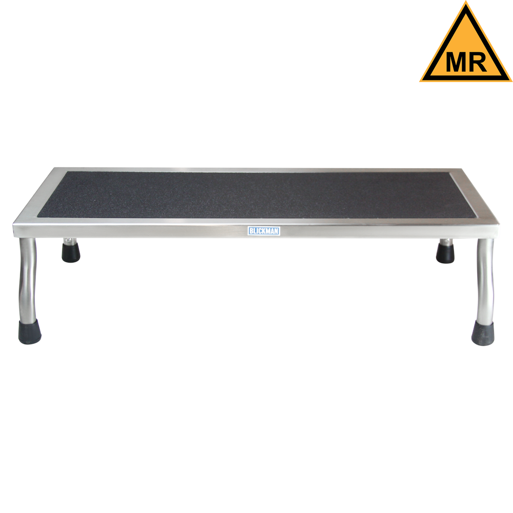 1250 Chrome Foot Stool (Non-Skid 9" High Step) with Optional Ergonomic ...