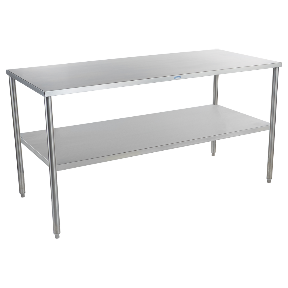 7856SS(-SH) Crescent Utility Table with Shelf or H-Brace (Standard ...