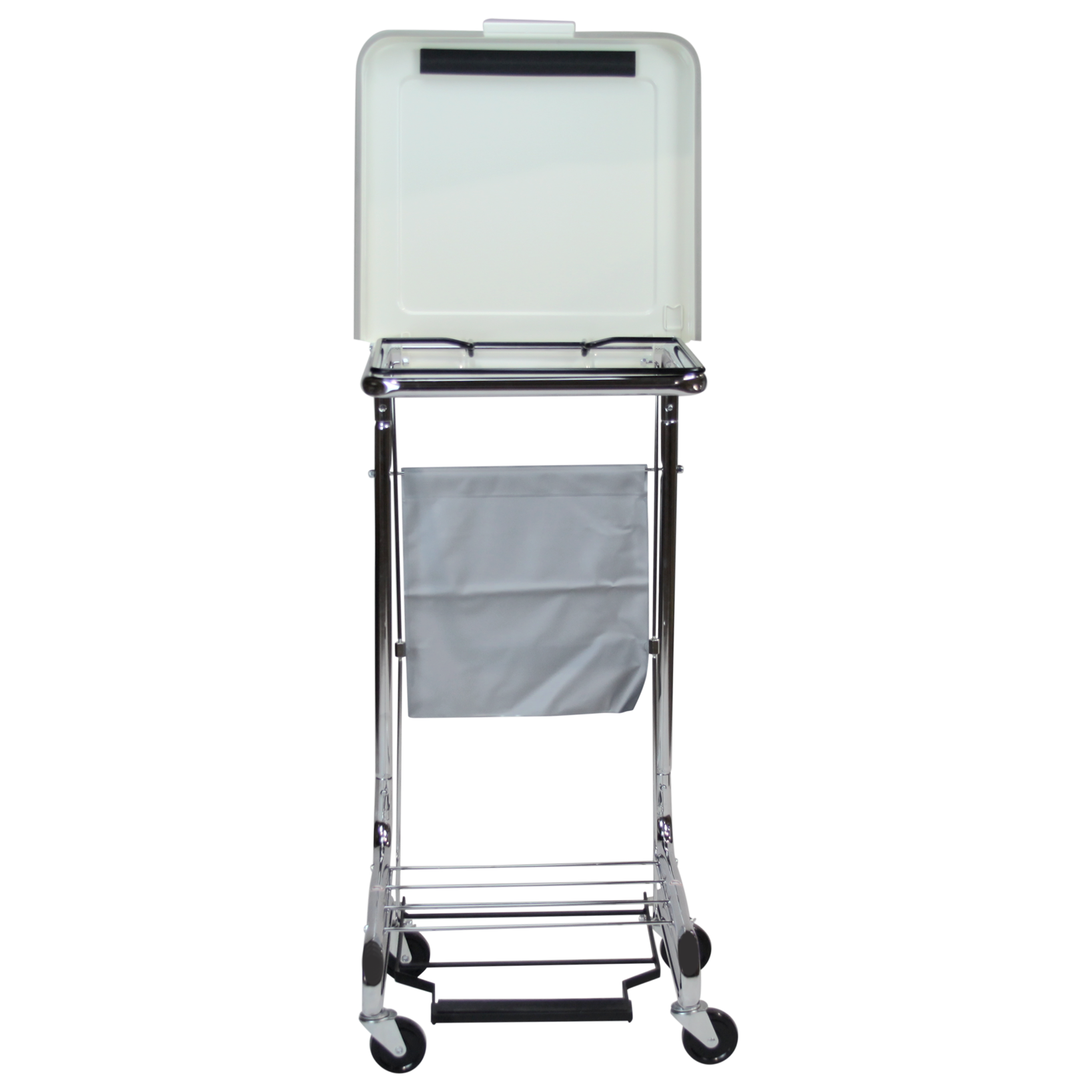 2010 Secure Care Chrome Medical Hamper (Supports 36-42 Gallon Hamper ...