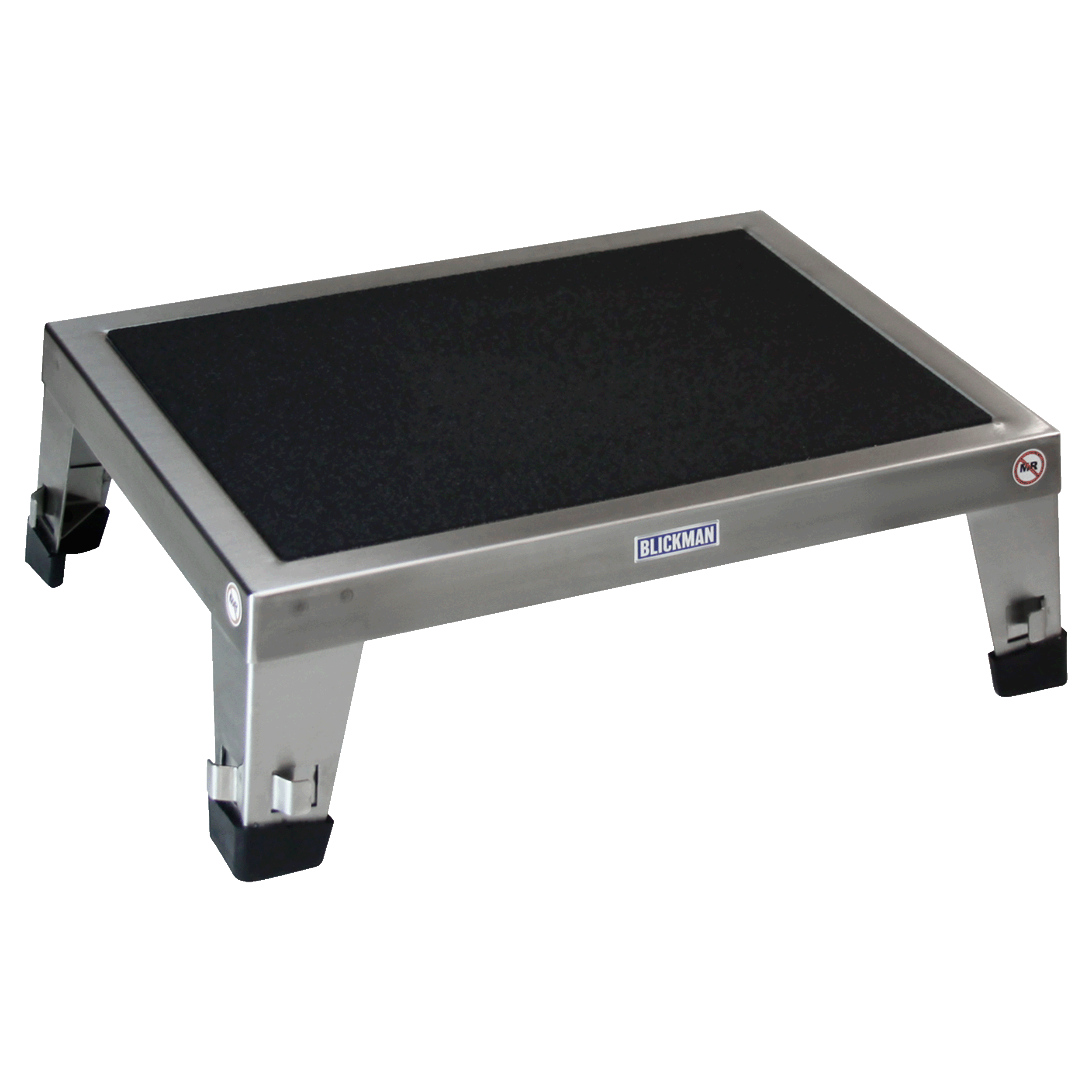 1250 Chrome Foot Stool (Non-Skid 9" High Step) with Optional Ergonomic ...