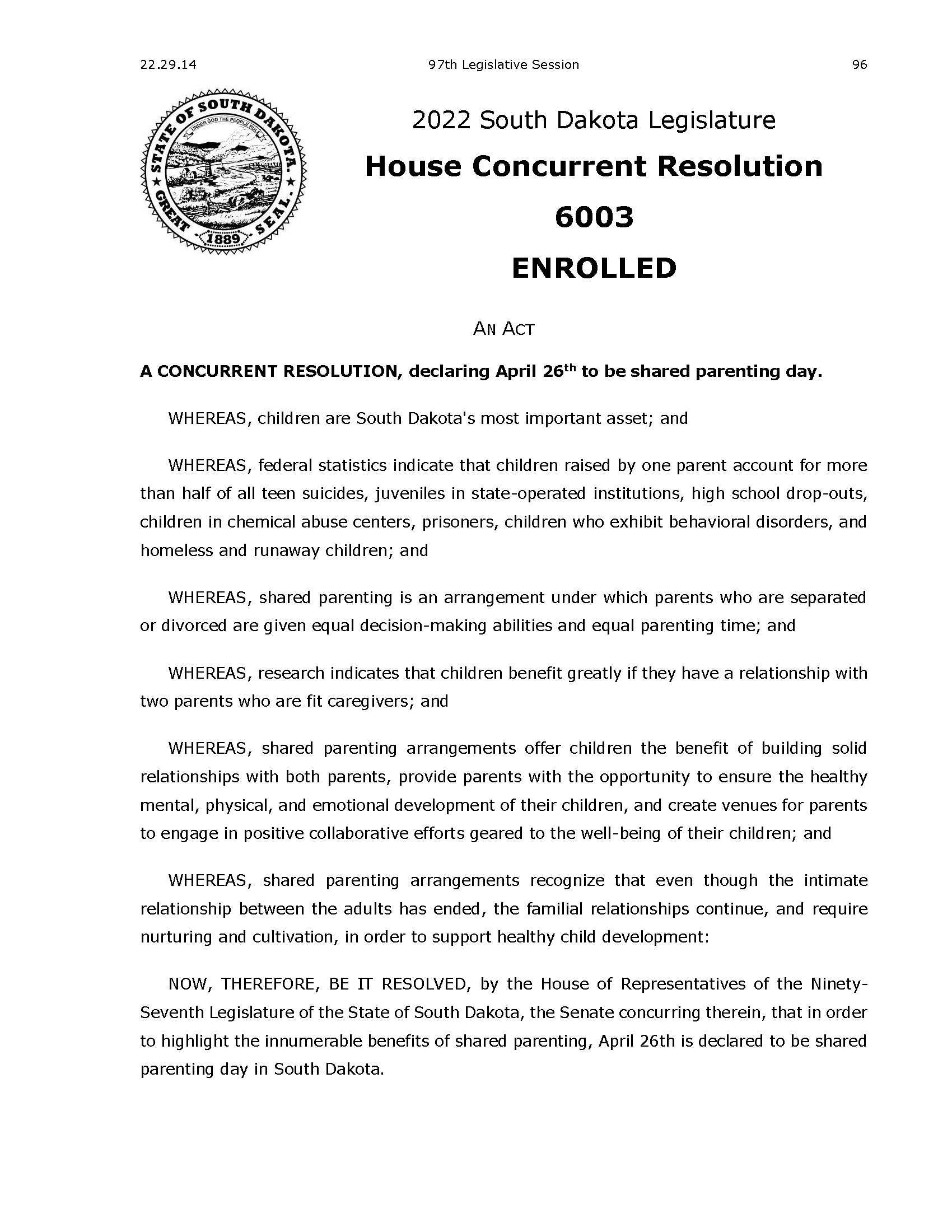 South Dakota Becomes Sixth State to Officially Proclaim Shared ...