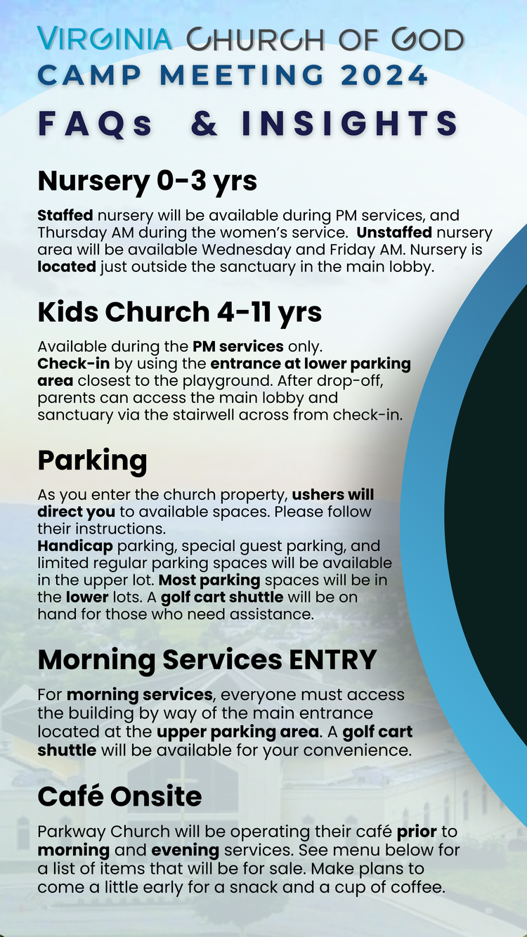 Virginia's ANNUAL Statewide Camp Meeting — VACOG.ORG