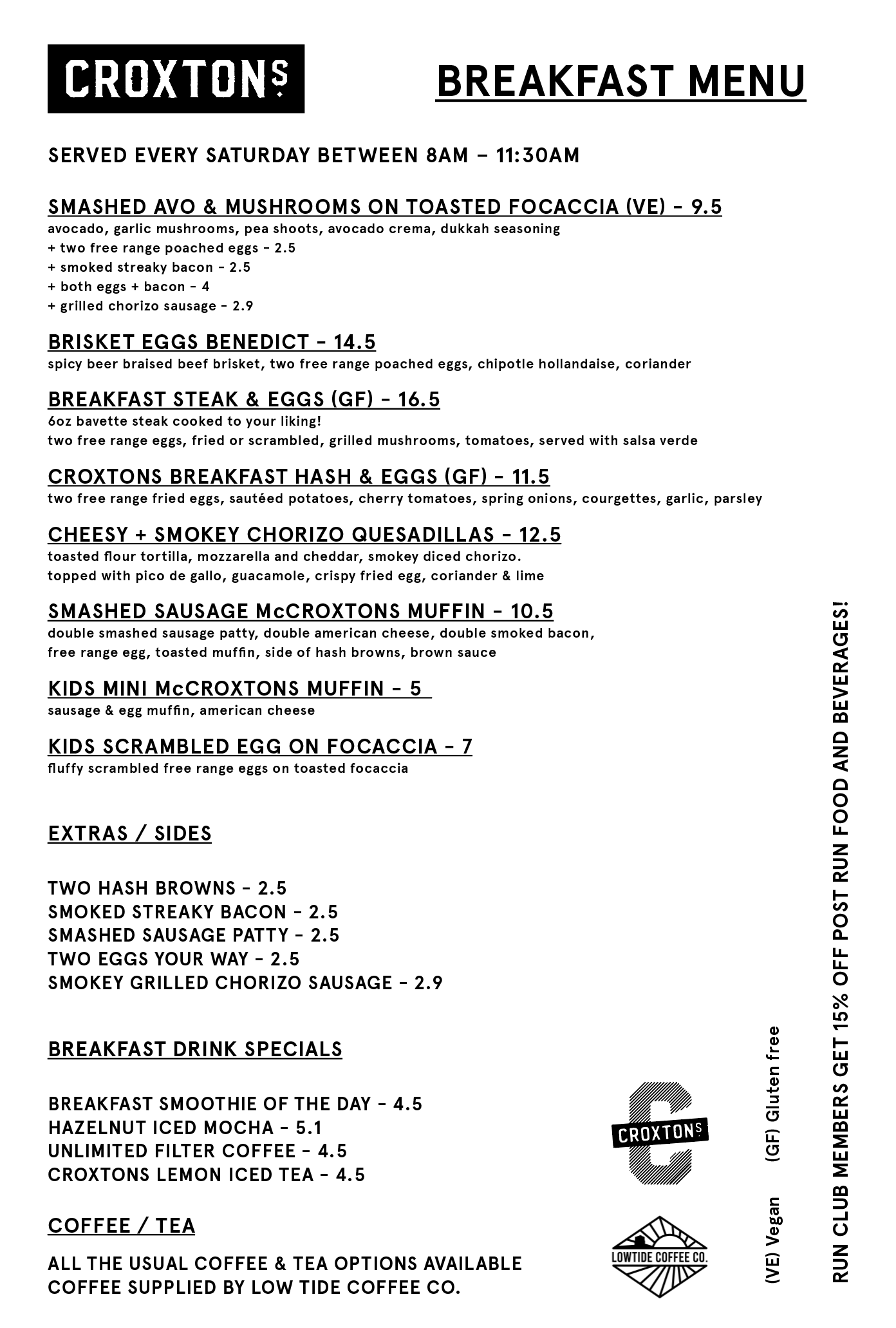 Menus — Croxton's Kitchen & Tap House