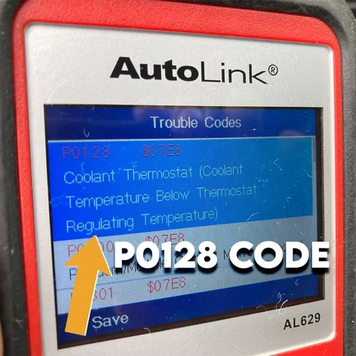 P0128 on a Jeep Wrangler with 3.6L (Thermostat Location)