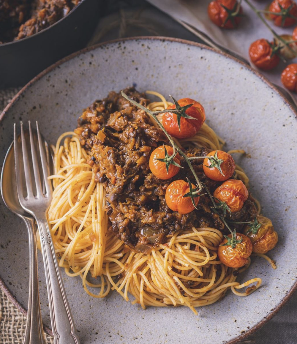 Beluga Lentil, Pumpkin and Roast Eggplant Bolognese — Nourish and ...