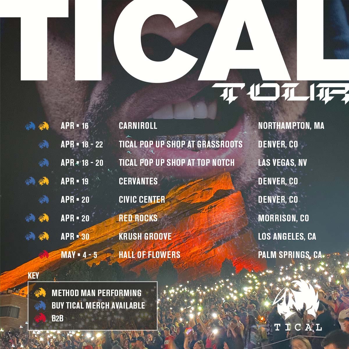 TICAL TOUR SPRING 2022 — TICAL™ - Official Website - Taking Into ...