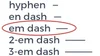 Em Dashes, 2-Em Dashes, and 3-Em Dashes