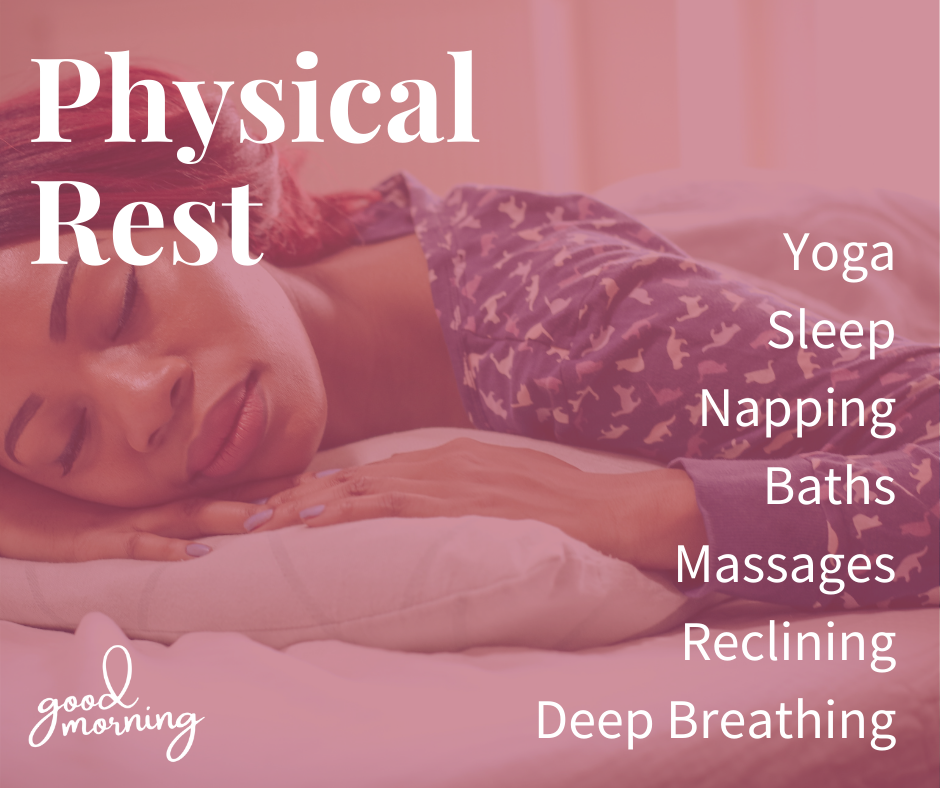 7 Types of Rest: Physical Rest — The Self Care Suite