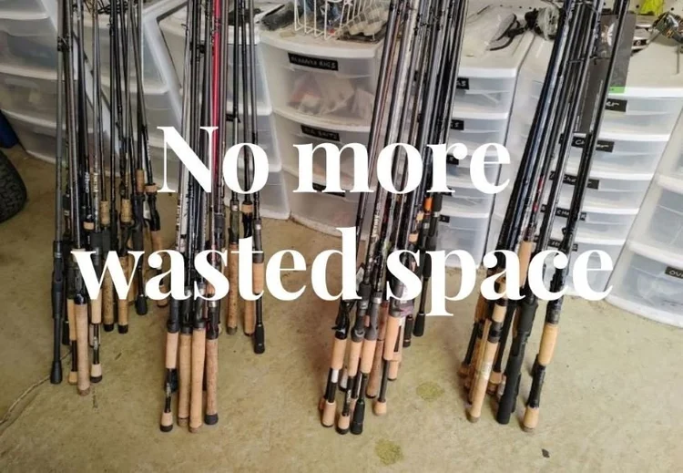 Simple and Practical Garage Overhead Fishing Rod Storage — Half Past ...