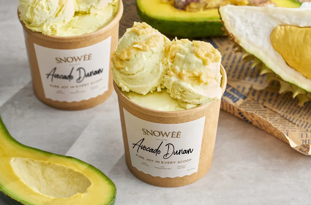 Chụp ảnh kem bơ và kem sấu riêng Snowee Gelato — haivu.studio