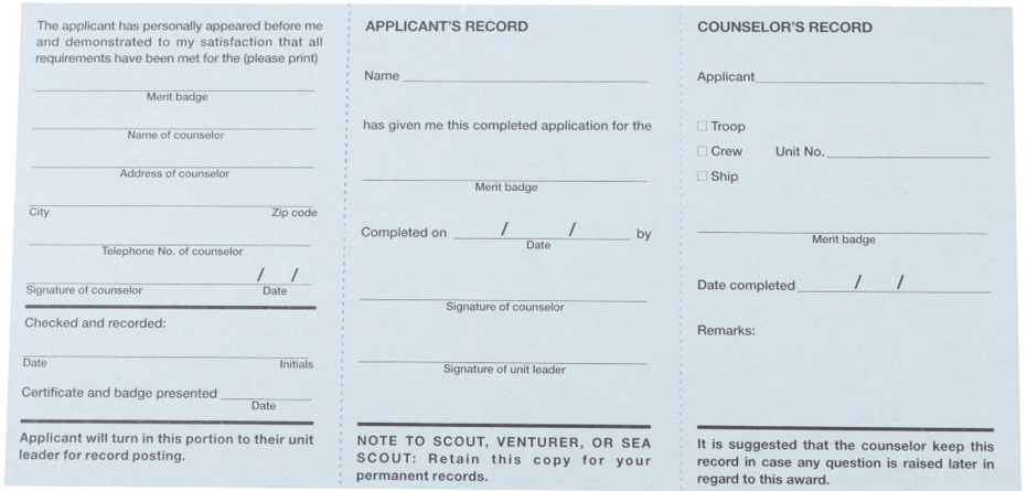 Blue Cards — Scouts BSA Troop 76