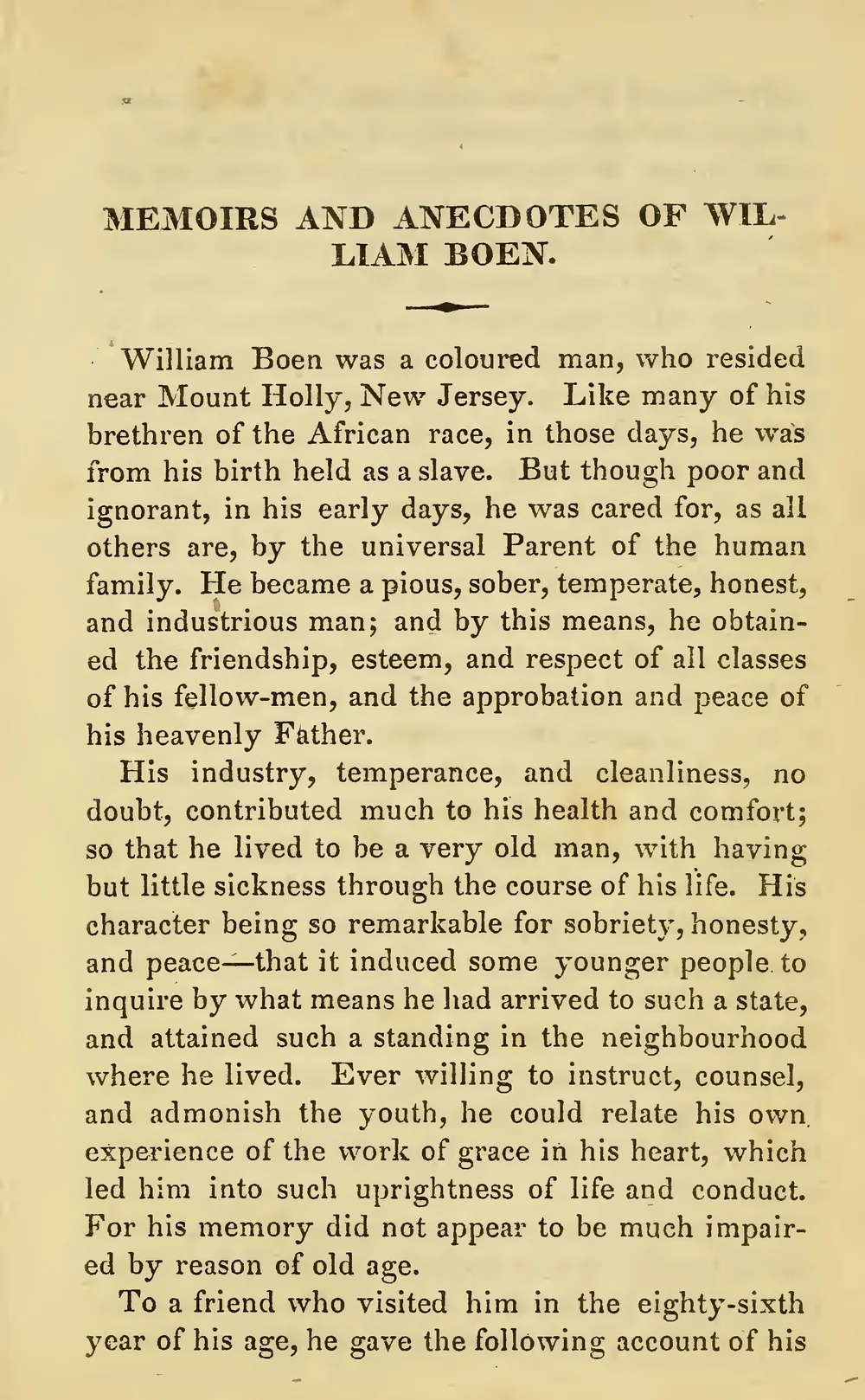 Abolition in the Archives 5-William Boen — Bowne House