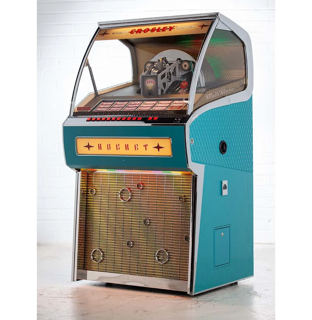 Vinyl Rocket Full-Size Jukebox - Turquoise — Amplify Your Style