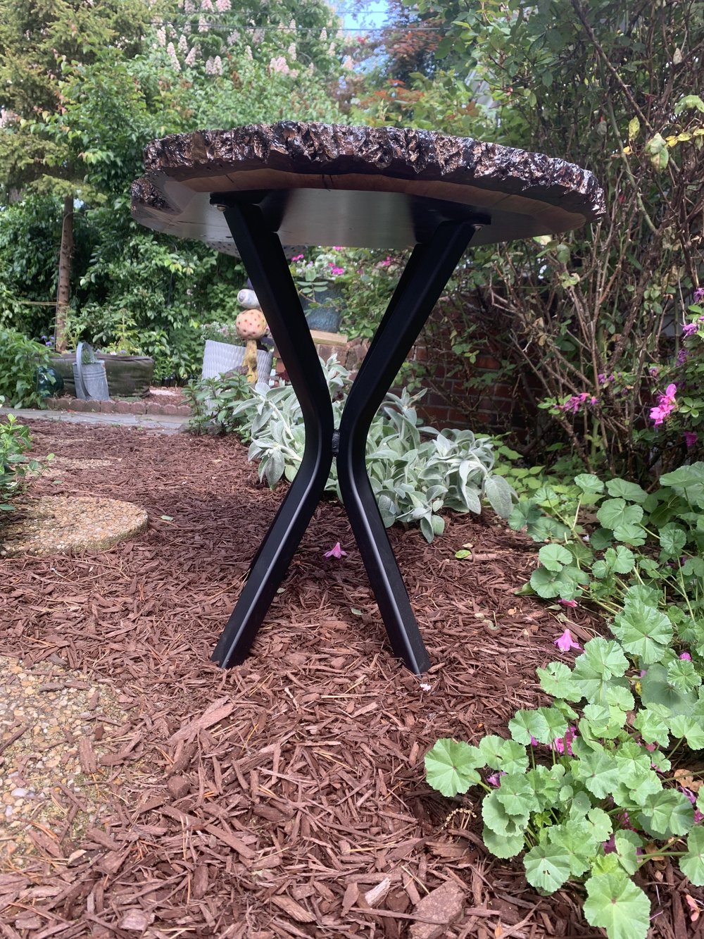 24" Tall Resin Drink Tables with stable metal bases — Edgewood Studio